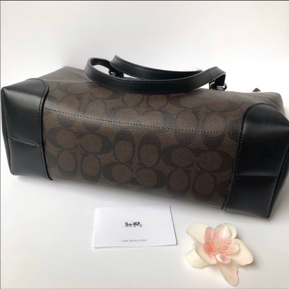 Coach | Bags | Coach Signature Coated Small Zip Top Tote | Poshmark